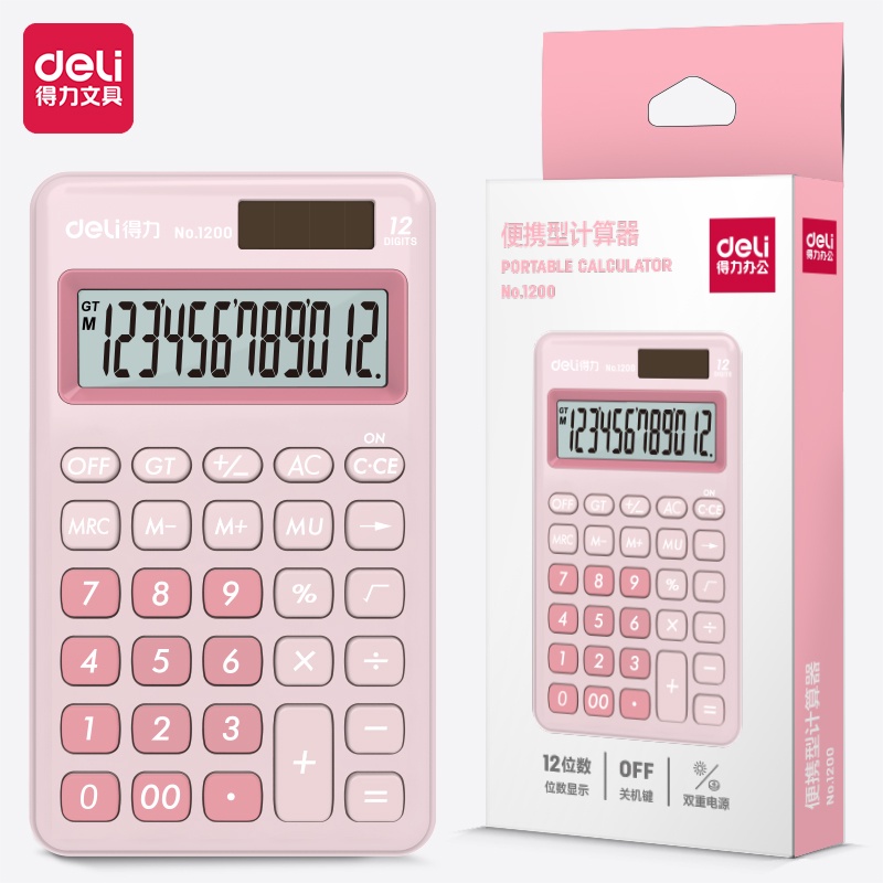 Jual Deli Mini Desktop Calculator / Kalkulator Meja Mini Portable Dual ...