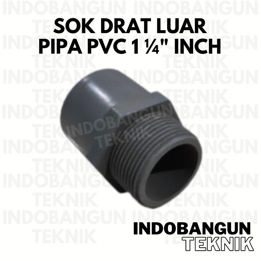 Jual Sok Sock Socket Drat Luar SDL Fitting Pipa PVC 1 1/4" Inch ...