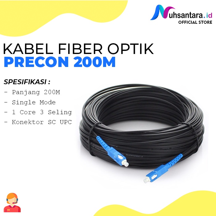 Jual [𝐎𝐑𝐈𝐆𝐈𝐍𝐀𝐋] Kabel Precon 200M / Kabel Fiber Optik 200 M / Cable ...