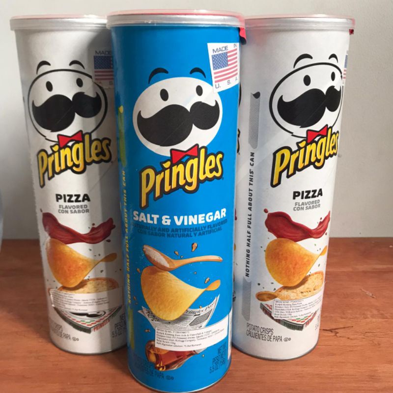 Jual Pringles Potato Chips Salt Vinegar Pizza Keripik Kentang Import ...