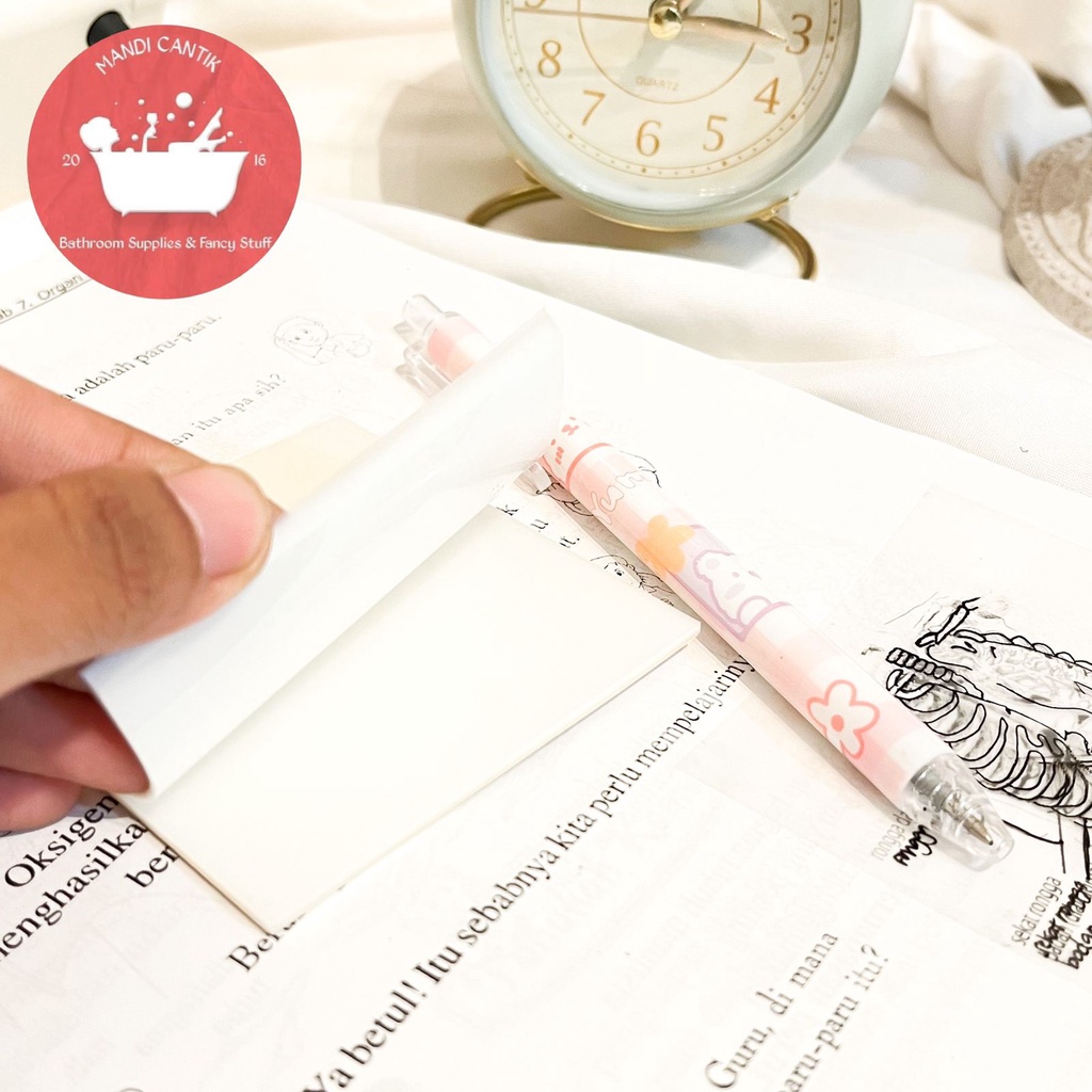 Jual sticky notes BENING stiker tempel transparant alat tulis kantor ...