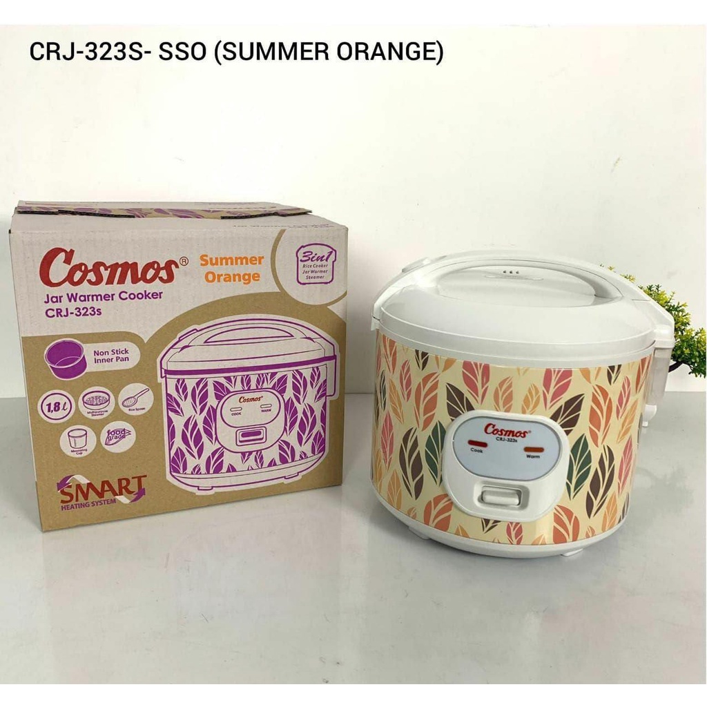 Jual Penanak Nasi 1.8 Liter Cosmos CRJ-323S SSO (Summer Orange ...