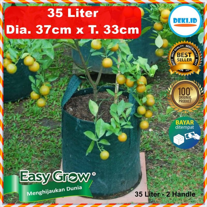 Jual Pot Tanaman 35 Liter Planter bag Hijau Easy Grow Planter Bag ...