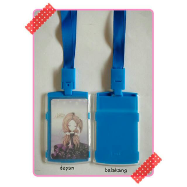 Jual Name tag / id card / gantungan nama warna biru | Shopee Indonesia