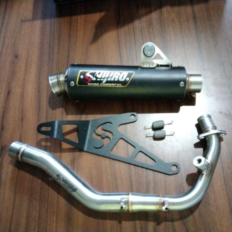 Jual Knalpot Vespa Matic 3v type M38-M3 Black Series Shijiro Racing ...