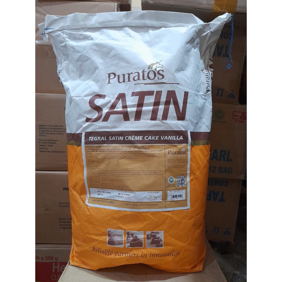 Jual TEGRAL SATIN CREME CAKE VANILLA PURATOS 10 KG / TEPUNG PREMIX ...