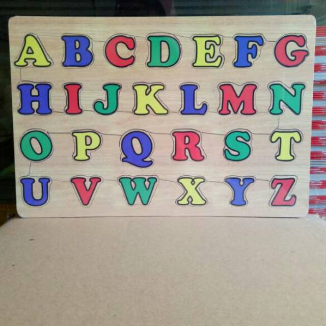 Jual Puzle / Puzzle / Pazel kayu MDF belajar huruf Abjad | Shopee Indonesia