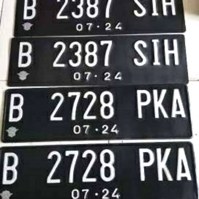 Jual Stiker Huruf Angka Plat Mobil warna Hitam atau silver - Cutting ...