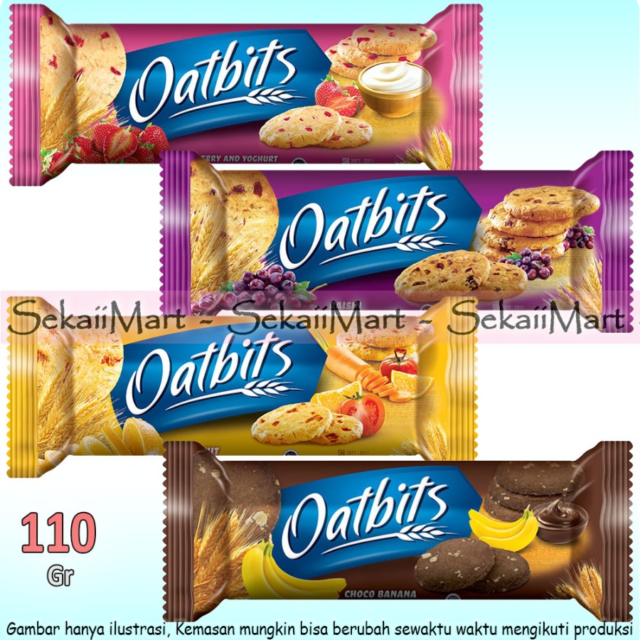 Jual OATBITS Oat Biscuit 110g - Biskuit Oat Cokelat / Raisin ...