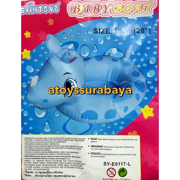 Jual FLOAT BAN RENANG PELAMPUNG BABY BOAT BADAK IMPOR HANDLE PEGANGAN ...