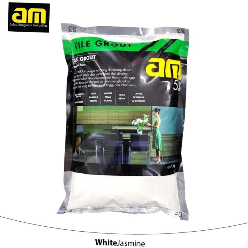 Jual Am 53 white Jasmine 1 kg/Nat keramik putih 1kg/Oker Putih Am 53 ...