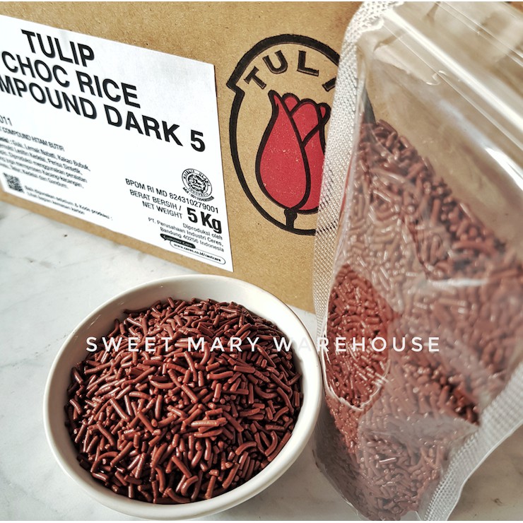 Jual Tulip Meises Chocorice Dark Chocolate 100gr Meses Coklat Ceres ...