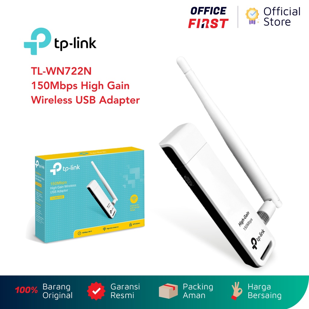 Jual TP-Link TL-WN722N 150 Mbps High Gain Wireless USB Adapter WiFi ...