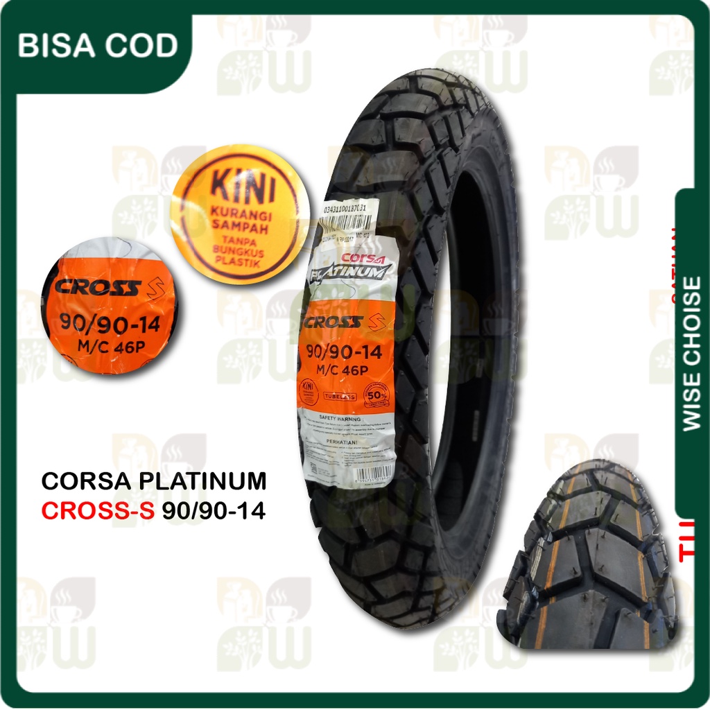 Jual Ban CORSA 90/90-14 CROSS S Platinum Ban Luar Motor Matic Tubeless ...