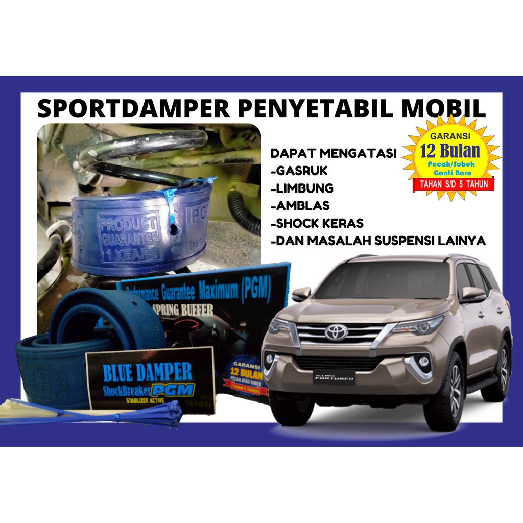 Jual ANTI LIMBUNG DAMPER MOBIL FORTUNER Belakang Ukuran 3 Cm | Shopee ...