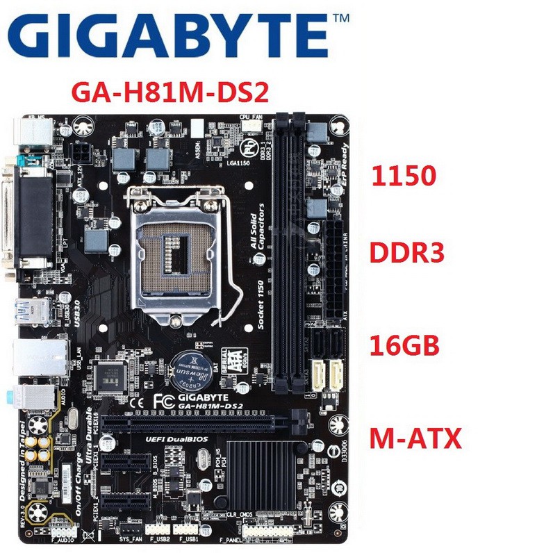 Jual Motherboard / Mb Gigabyte H81 Ori Mulus for Core i3 sd i7 socket ...
