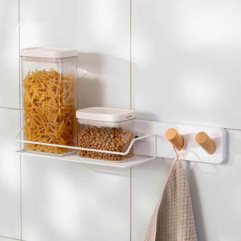 Jual 99KHOME Rak Dapur Gantung Dinding Putih Rak Tempel Serbaguna Rak ...