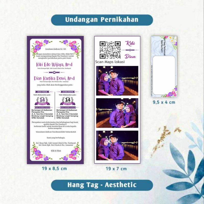 Jual Undangan Hangtag / Undangan Hang tag / Custom / Undangan ...