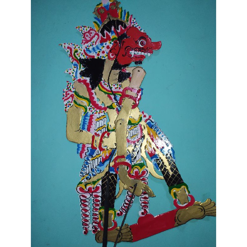 Jual wayang kulit kertas Dasamuka Rahwana mainan anak 75 cm | Shopee ...