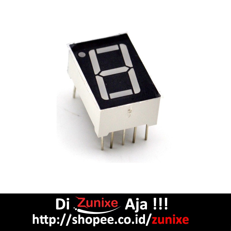Jual 7 SEVEN SEGMENT 1 LED DISPLAY 1 DIGIT RED COMMON ANODA CATODA 0.56 ...
