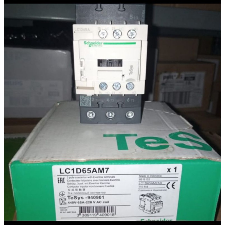 Jual kontraktor LC1D65M7 Schneider 3 kutub 220 original | Shopee Indonesia