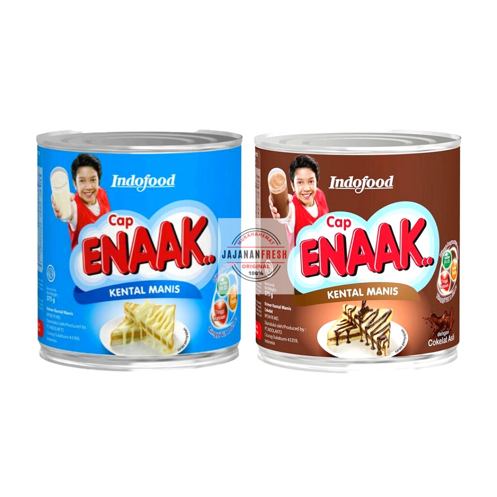 Jual Indofood Cap Enaak Susu Kental Manis Kaleng 370gr | Shopee Indonesia