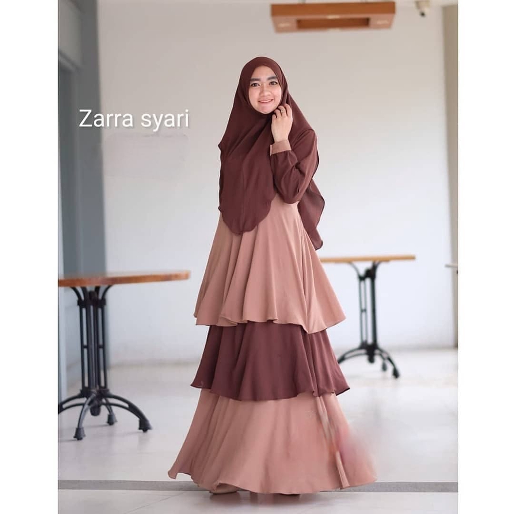 Jual [ BUY 1 GET 1 FREE ] ZARRA SYARI | BAHAN CERUTY | Size S M L XL ...