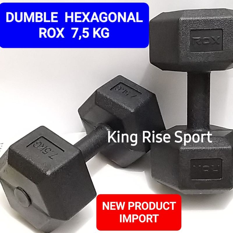 Jual Dumble Hexagon ROX bahan PVC 7,5 Kg - ORI IMPORT | Shopee Indonesia