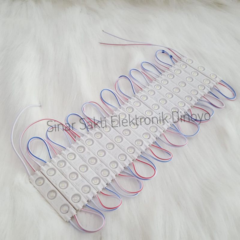 Jual Lampu led module strip 1.5 watt 12v / 3 mata DC modul motor variasi neon box | Shopee Indonesia