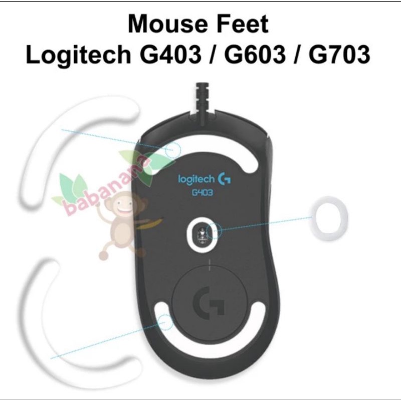 Jual Mouse feet Logitech G403 G603 G703 rubber alas replacement glide | Shopee Indonesia