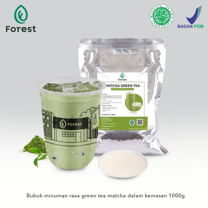 Jual Bubuk Minuman MATCHA GREEN TEA Powder - FOREST Bubble Drink ...