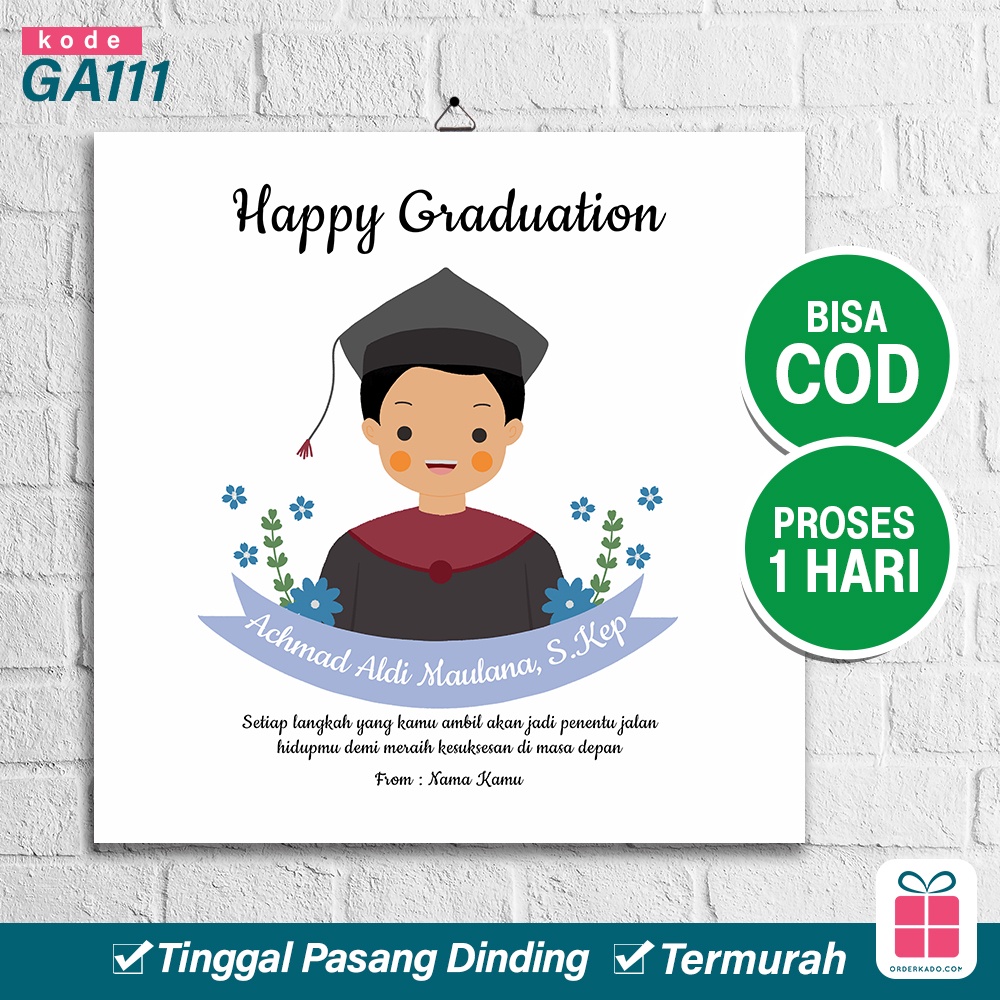 Jual Hadiah / Kado Wisuda Animasi Cowok Graduation Gift Murah | 1 Hari Jadi | Bisa COD Motif ...