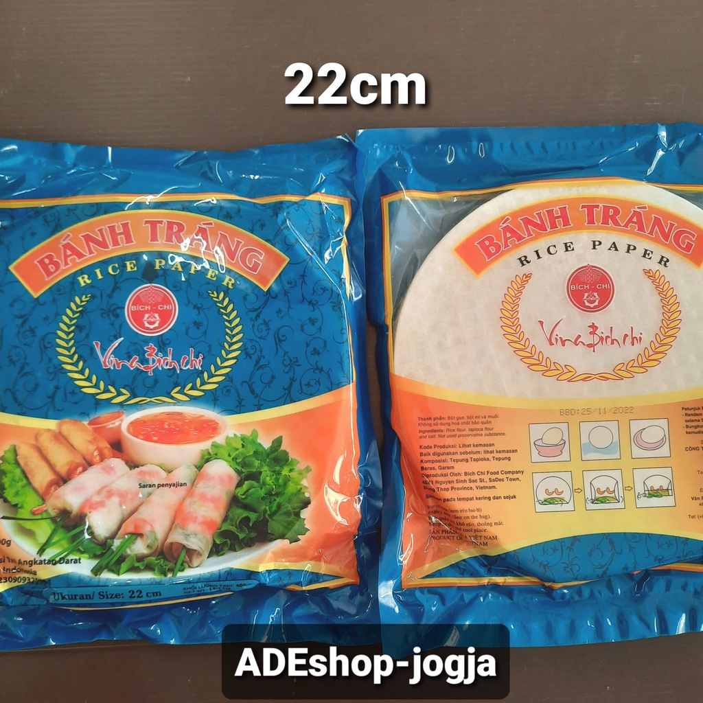 Jual Vina Bich Chi Banh Trang Vietnam Rice Paper Kulit Lumpia 400gr 22 ...