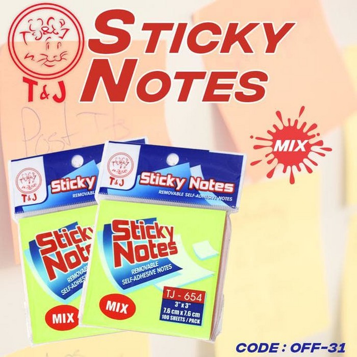 Jual KERTAS MEMO STICKY NOTES POST IT MEMO TOM&JERRY WARNA (OFF-31 ...