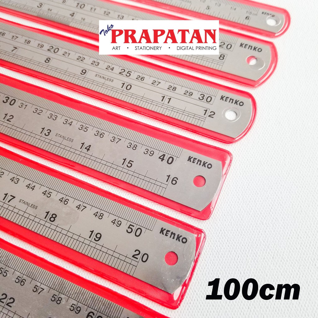 Jual Penggaris Besi Kenko 100 cm / Stainless Steel Ruler | Shopee Indonesia