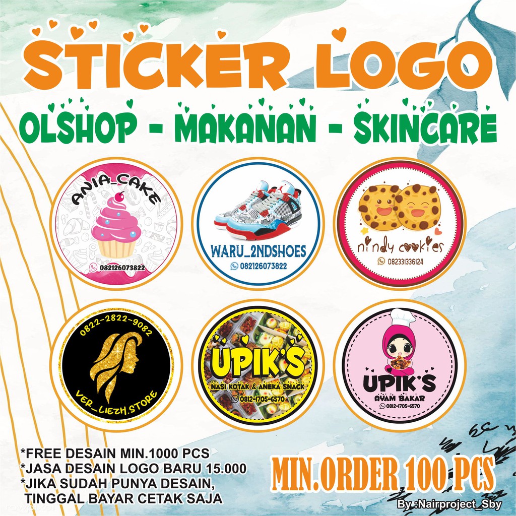Jual STICKER MAKANAN DAN MINUMAN. DESAIN LOGO MAKANAN. DESAIN LOGO ...
