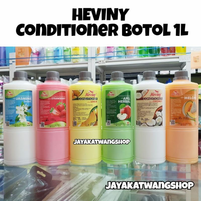 Jual HEVINY CONDITIONER BOTOL 1L (1000ML) Strawberry Lemon Apel Jasmine ...