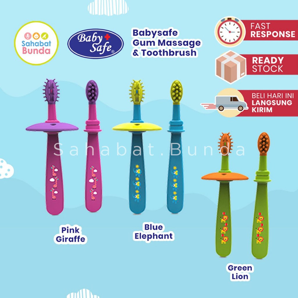 Jual BABY SAFE Gum Massage Sikat Gigi Silikon Bayi Tooth Brush Silicone ...