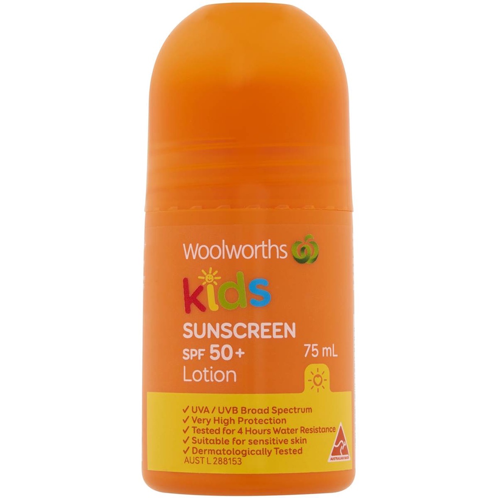 Jual Woolworths Sunscreen Spf 50+ Roll On 75ml/SPF 50+for Kids/UVA UVB ...