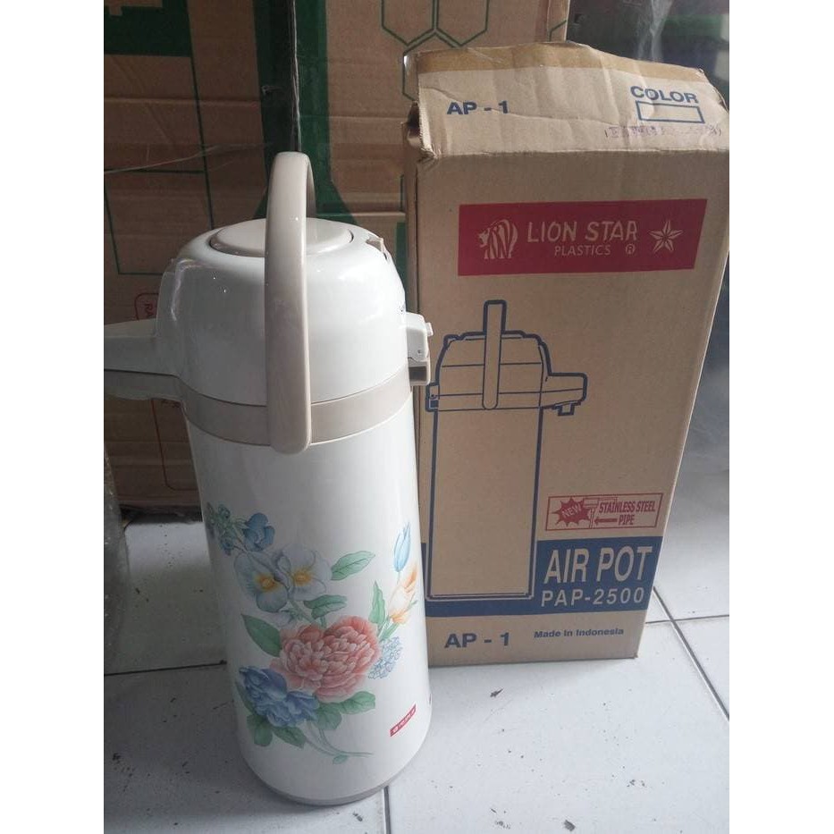 Jual Termos Air Pot Air Panas Pencet Vacuum 2.5L Lion Star ( PAP - 2500 ) | Shopee Indonesia