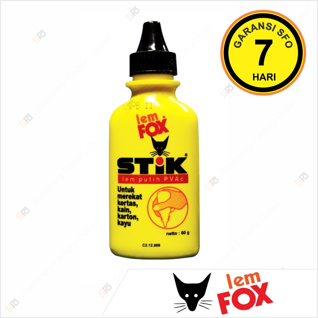 Jual Lem Fox Stik 60gr - PVAC Putih | Shopee Indonesia