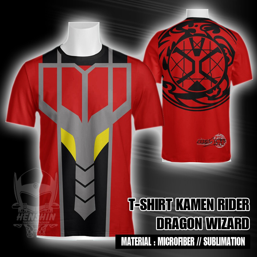 Jual Kaos Full Print Kamen Rider Dragon Wizard | Shopee Indonesia