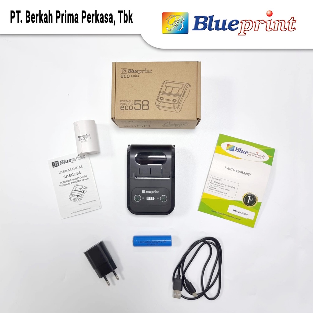 Jual Portable Printer Thermal Mini Bluetooth BLUEPRINT ECO58 Baterai ...