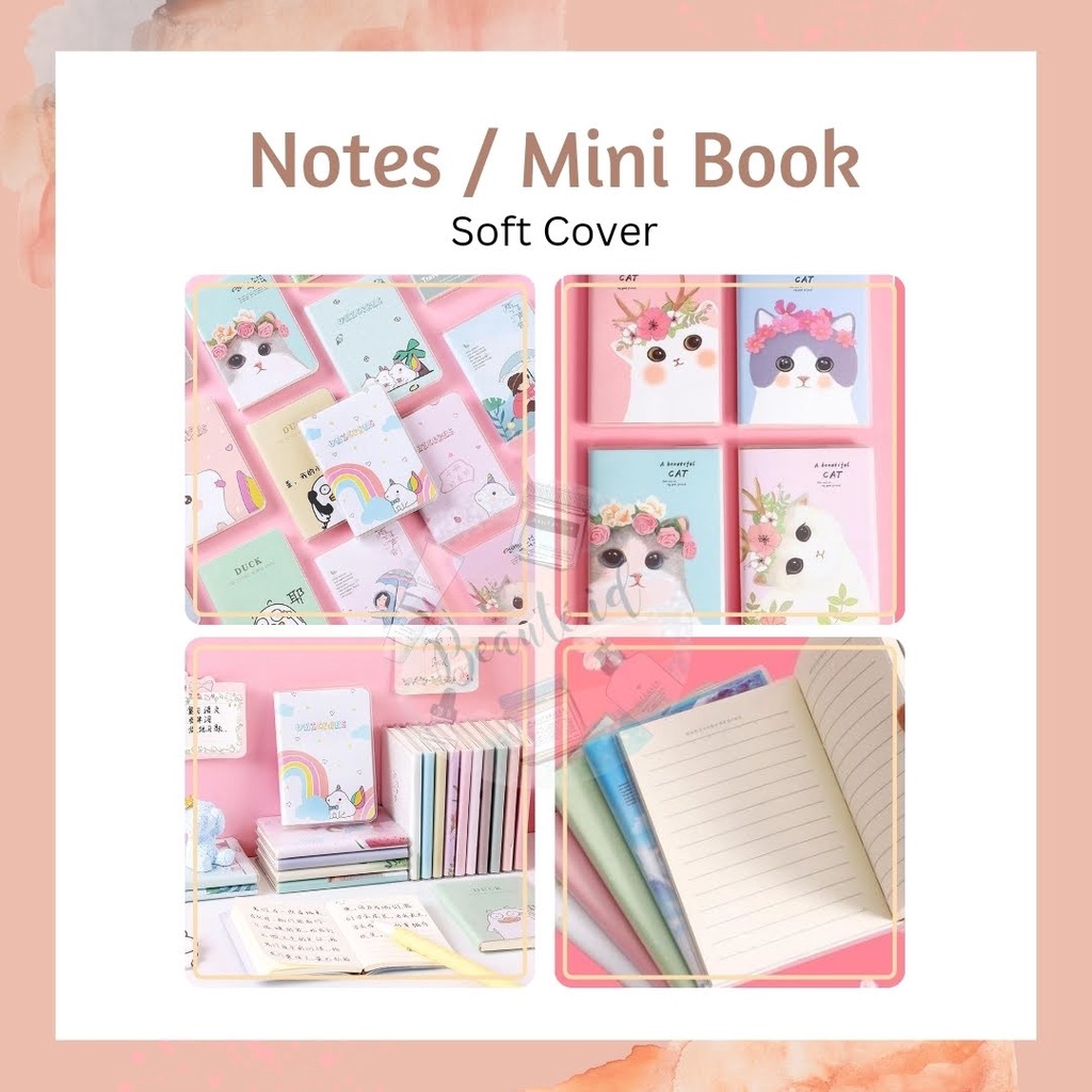 Jual Buku Kecil Mini Book Anak Anak Lucu Soft Cover Notes Bergaris A7 ...
