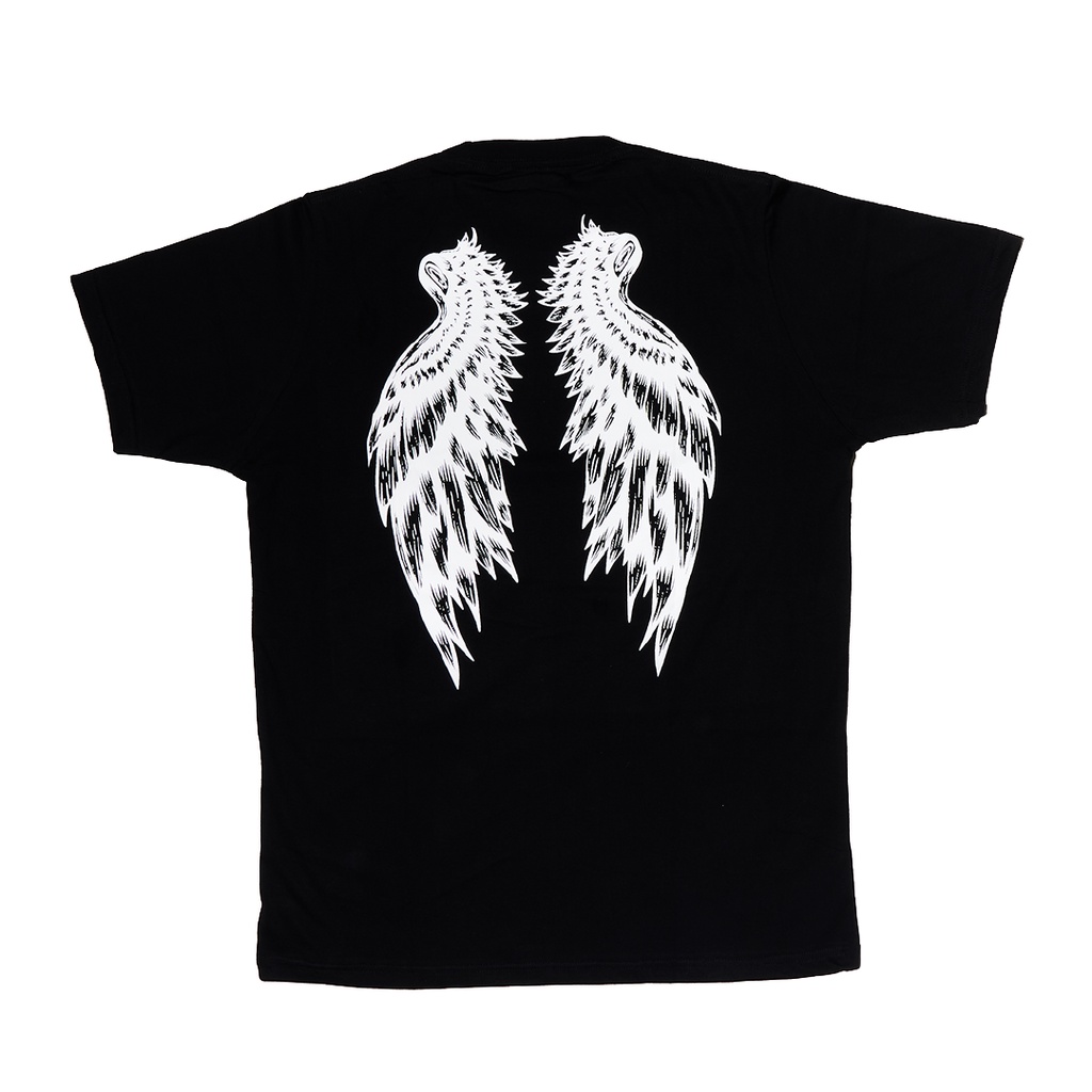 Jual RUNIC - Black T-Shirt Wings | Shopee Indonesia