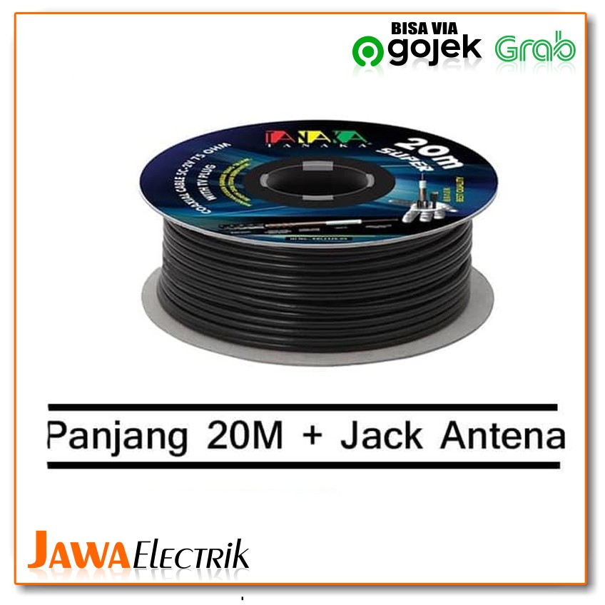 Jual KABEL ANTENA TANAKA 5C PATEN 20 M SUPER TV PLUG + JACK ANTENA | Shopee Indonesia