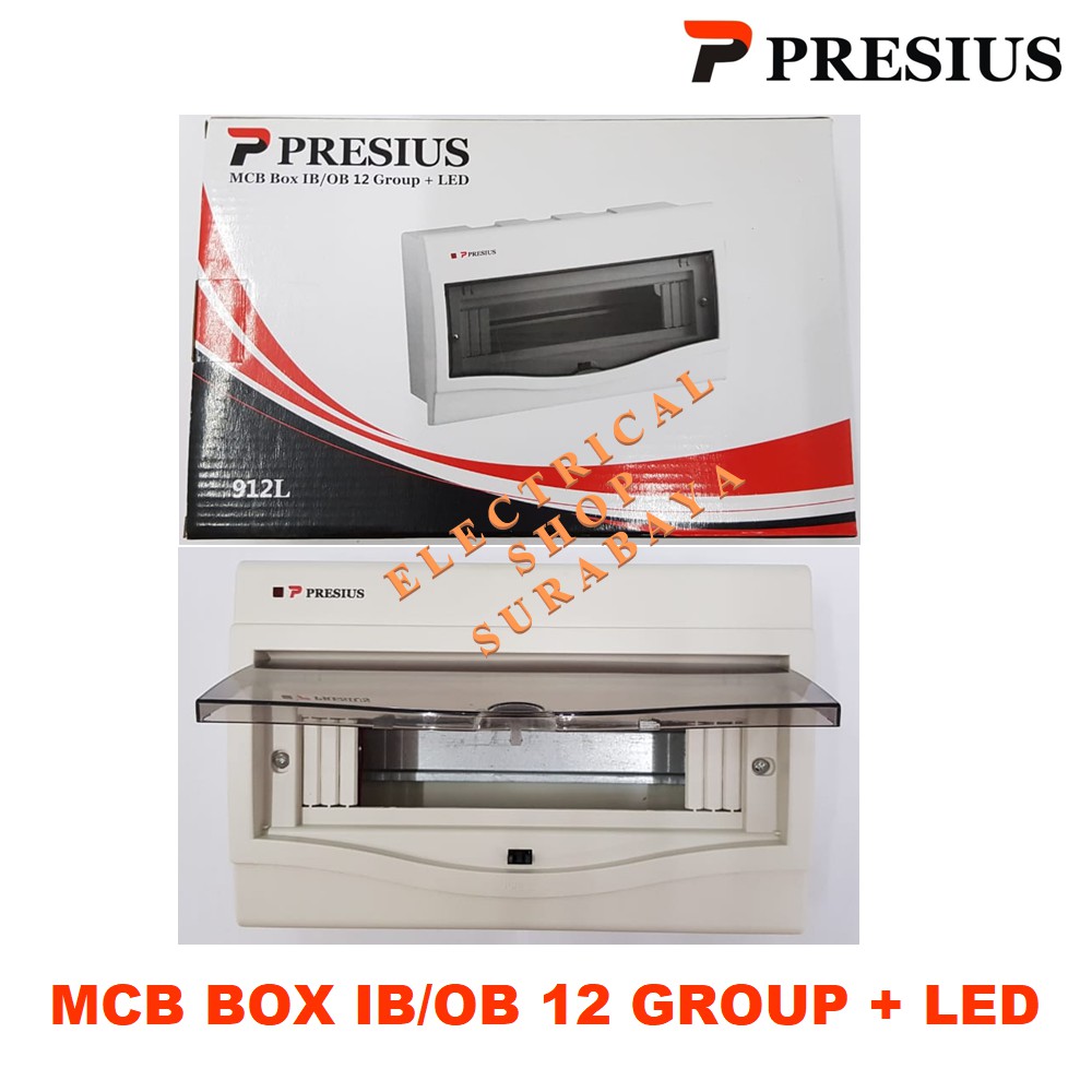 Jual PRESIUS BOX MCB 12 GROUP IB OB (912L) LAMPU INDIKATOR LED GRUP ...