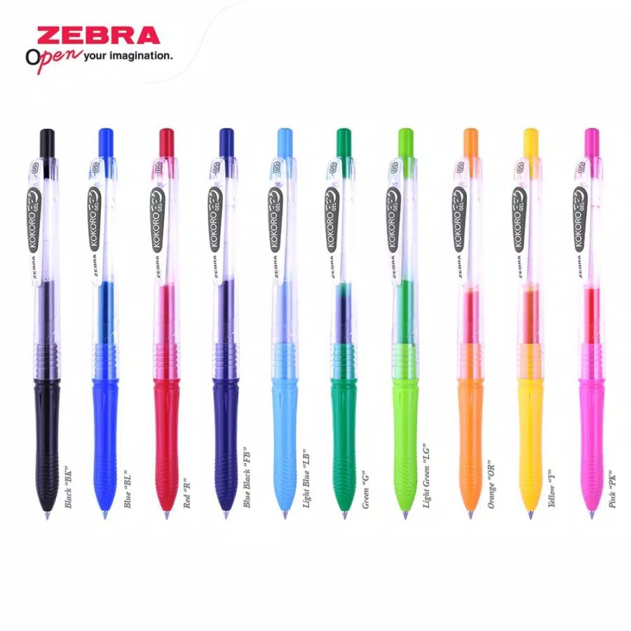 Jual Ballpoint Pulpen Pena ZEBRA Gel Pen KOKORO 0.5 per PCS | Shopee ...