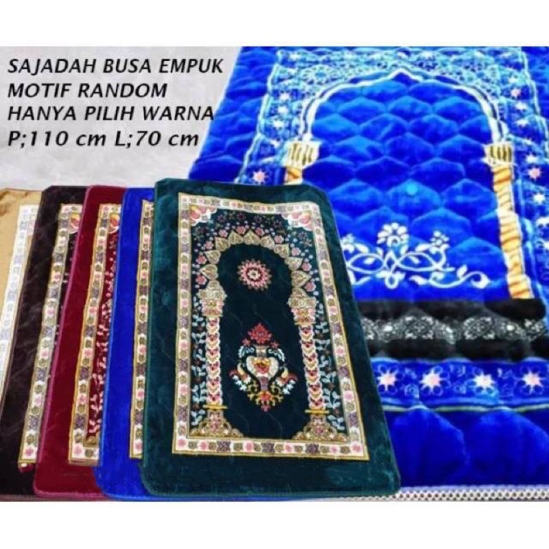 Jual Sajadah/Sejadah Sholat Malaysia Tebal dan Empuk Anti Slip 70x110 ...