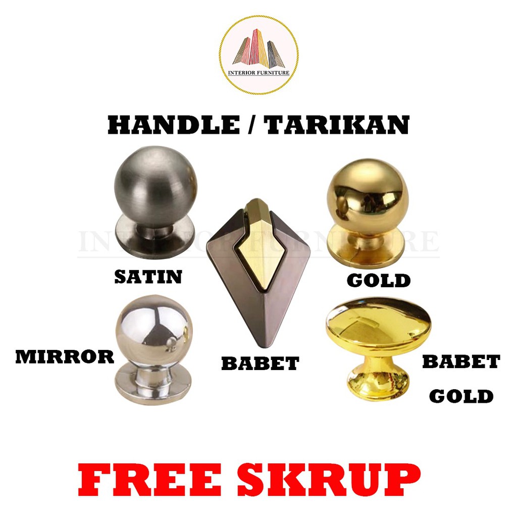 Jual Handel Tarikan Laci Bulat Stainles Steel Handle Knob Pentol Bulat ...